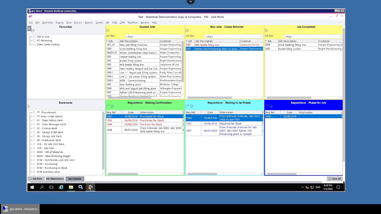 Picking for Jobs - Tasklet Mobile WMS for Greentree ERP software - YouTube