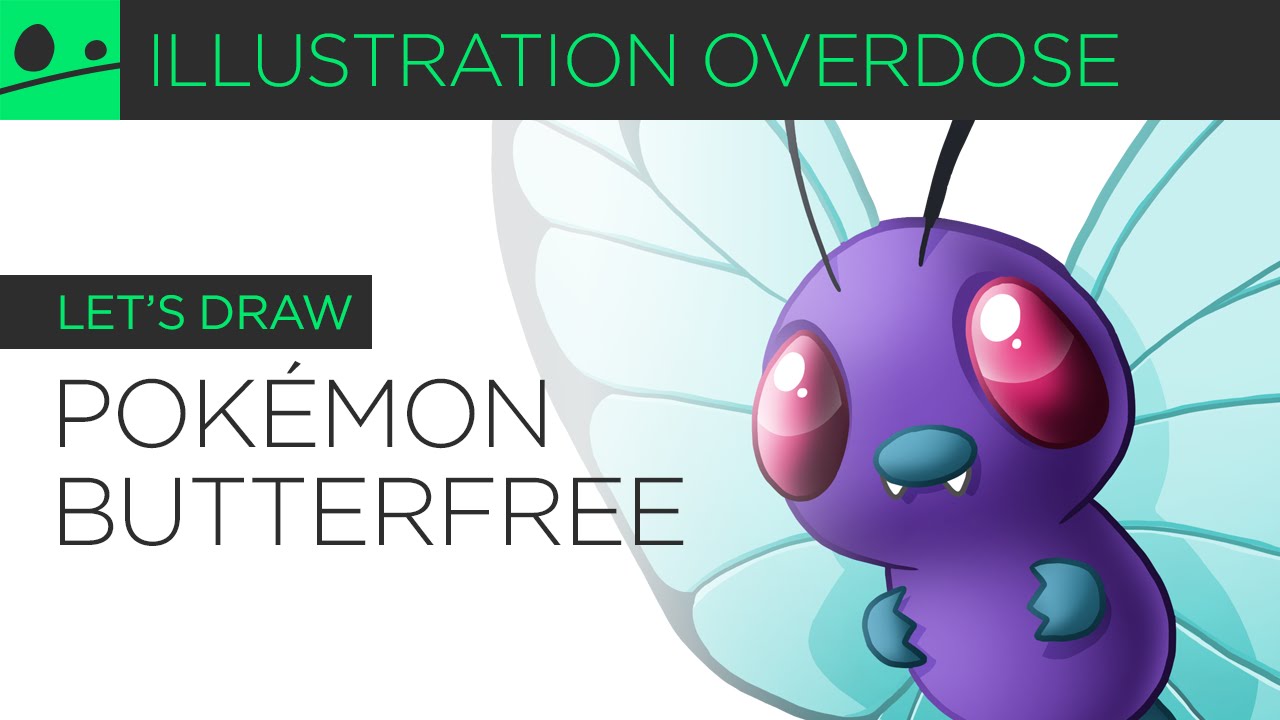 Let's Draw Pokemon 012 - Butterfree - YouTube