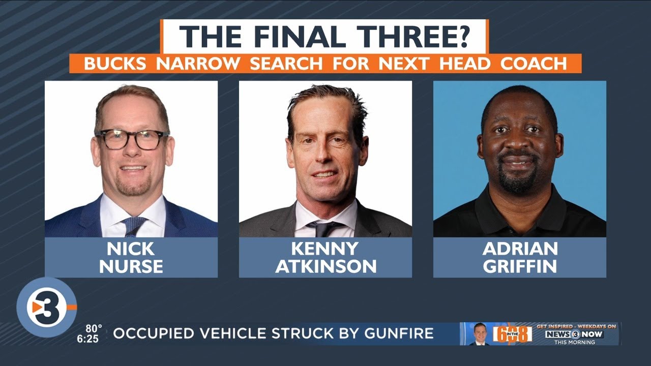 Bucks reportedly narrow coaching search to three candidates - YouTube
