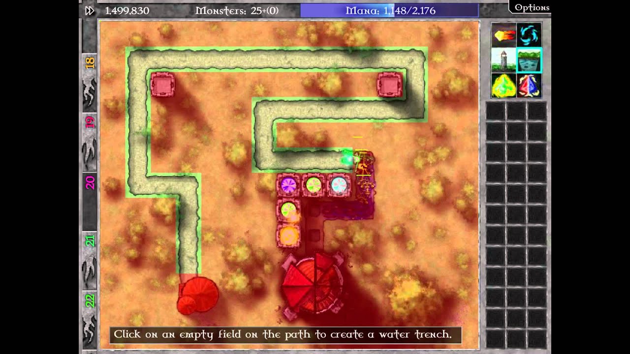 GemCraft Chapter 1 The Forgotten - Level 30 (36 waves) - YouTube