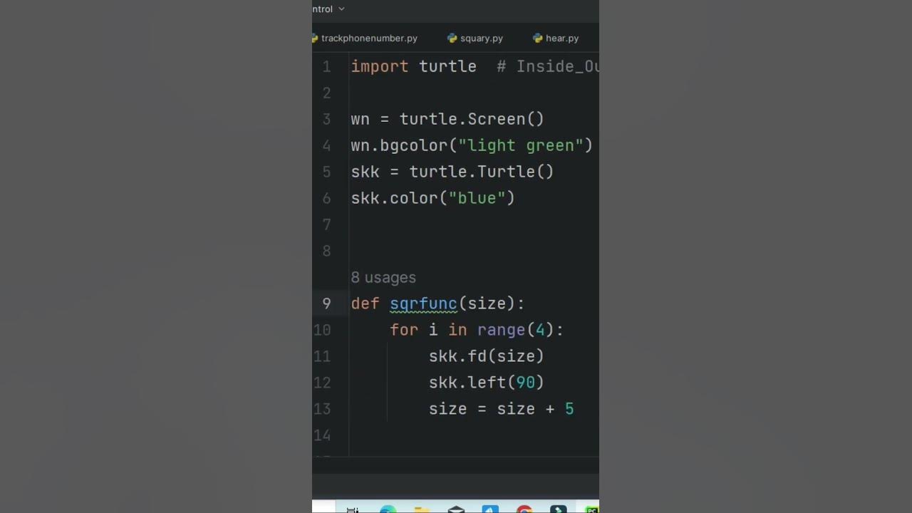 Python Turtle Coding Video#shorts #programing #whatsapp #status #coding - YouTube