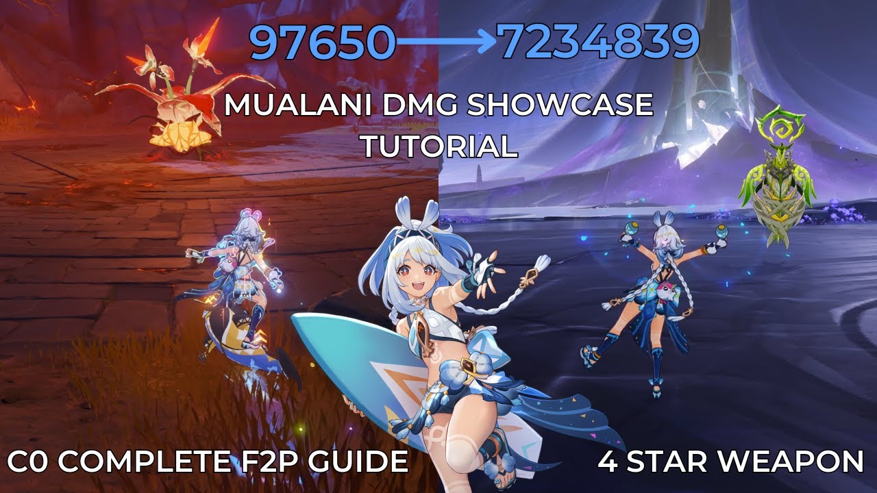 C0 Mualani Complete F2P Damage Guide | 4-Star Weapon Build Tutorial ...