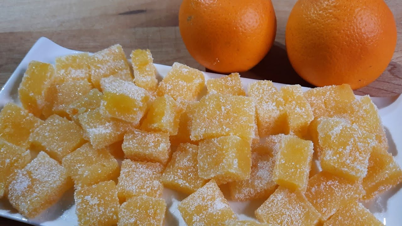 Fresh orange turn into chewy candy- no bake no steam #orangecandy - YouTube
