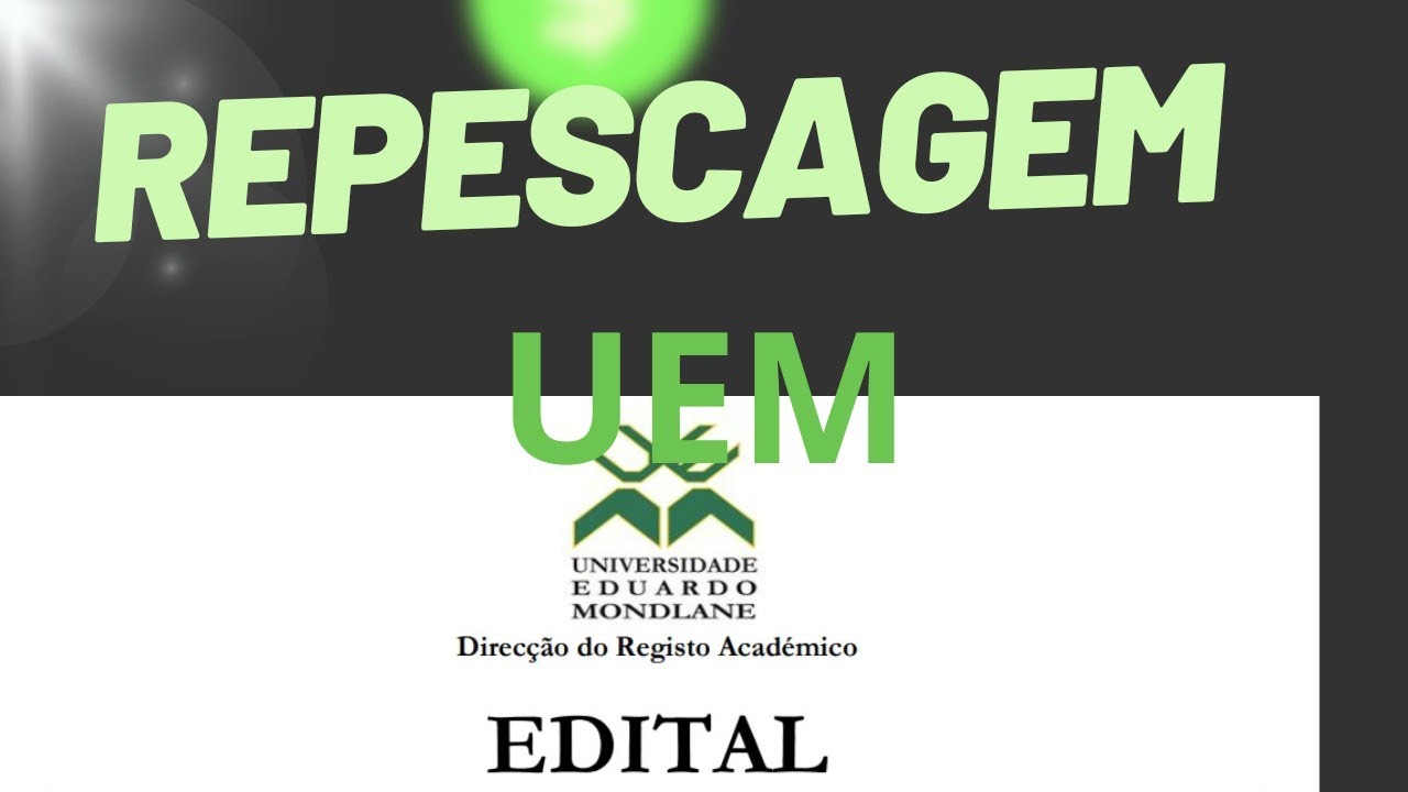 UEM REPESCA COMO ACONTECE? REPESCAGEM UEM 2024 - YouTube