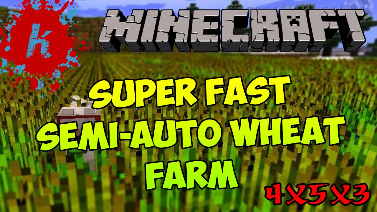 Minecraft | Super-fast Compact Semi-Automatic Wheat/Potato/Carrot Farm ...