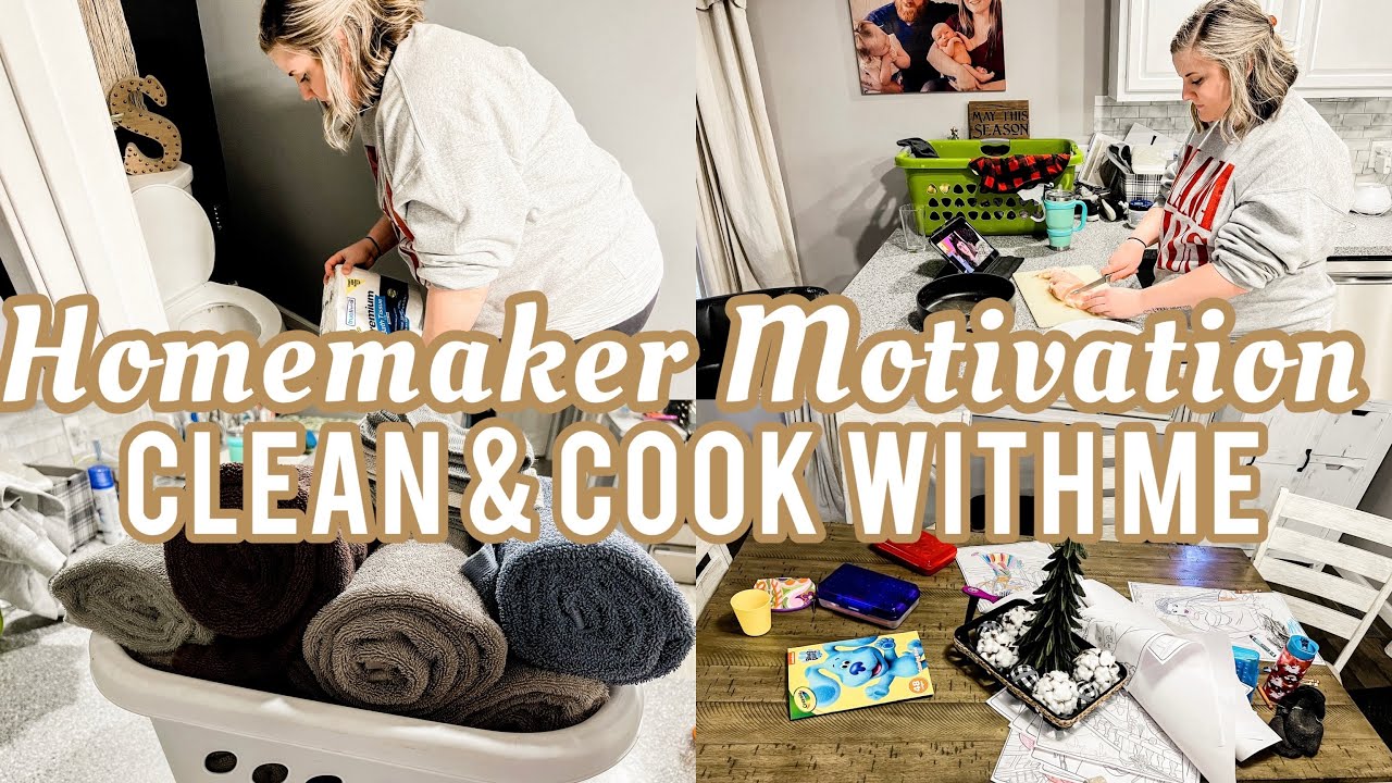 HOMEMAKER MOTIVATION | CLEANING, COOKING, & LAUNDRY MOTIVATION | STAY ...