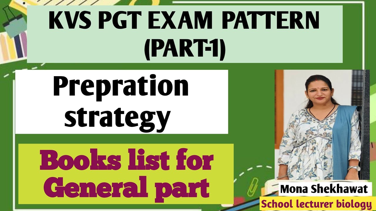 KVS PGT Paper Pattern Part -1,Books list for part- 1, How to crack ...