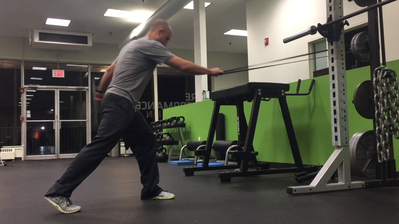 Single-Arm Band Rotational Row with Weight Shift - YouTube