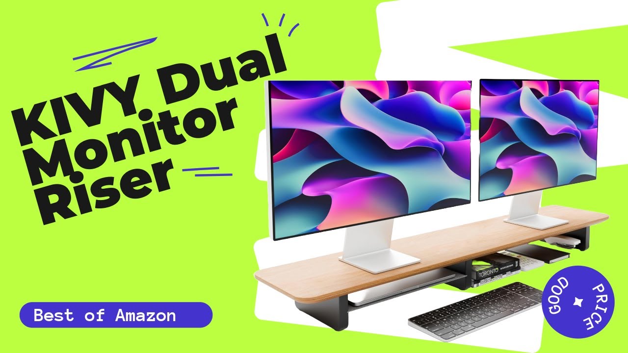 Best Dual Monitor Stand? KIVY Monitor Riser Review! - YouTube