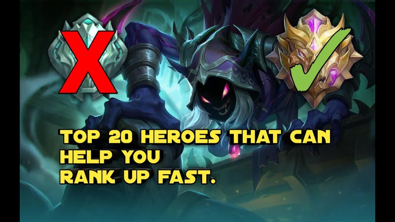 TOP 20 heroes that can help you rank up fast. - YouTube