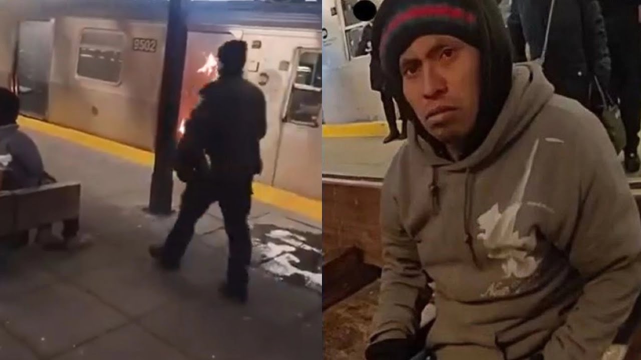 Woman Set On Fire On New York City Subway Train - YouTube
