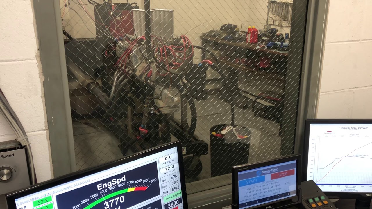 438 SBF Clevor with 8 Stack EFI Injection - CNC-Motorsports.com - YouTube