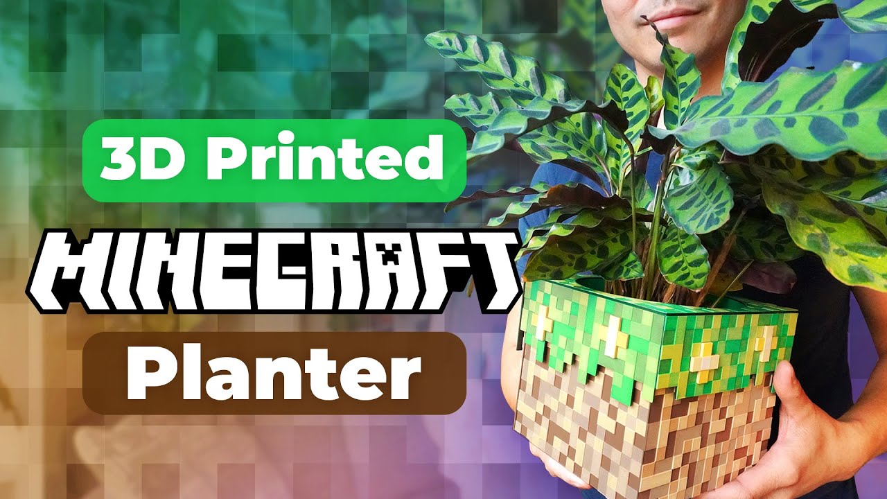 I Made a Minecraft Planter with 3D Printing + Blender - YouTube
