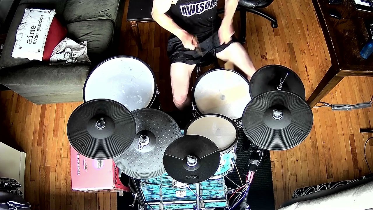 Félix Granger - Can't You Hear Me Knocking Drum Cover - YouTube