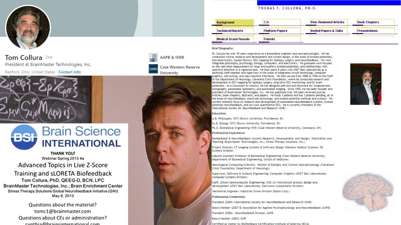 The Brain is Stupid But It Will Adapt - Tom Collura 2013 BSI Z Score ...