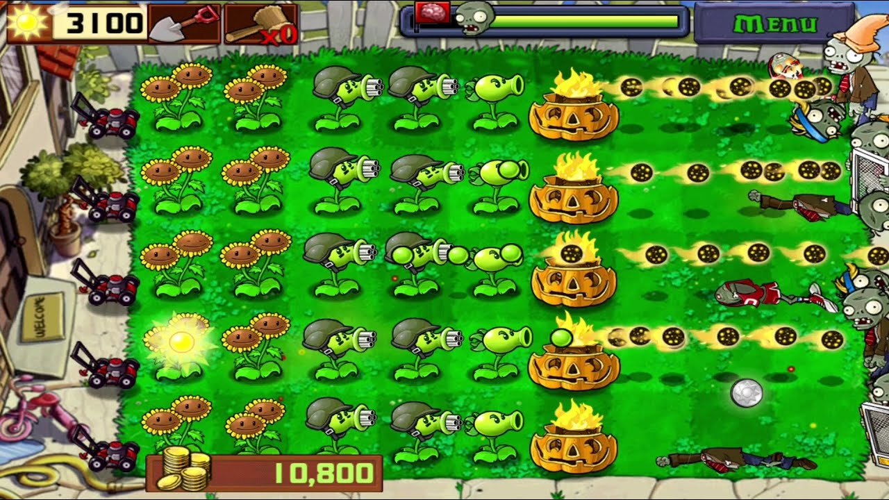 Hot Guns VS Zombies-( plant vs zombies2 ) - YouTube