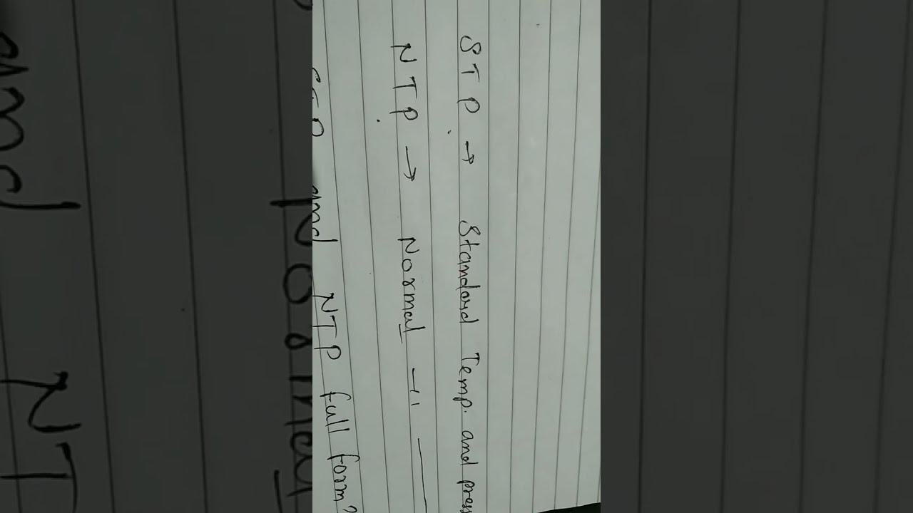 S T P And N T P Full Form YouTube S T P And N T P Full Form YouTube