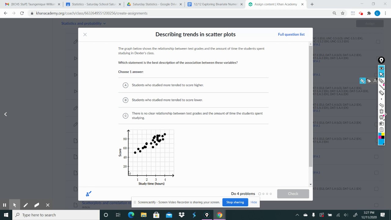 Describing Trends in Scatter Plots - YouTube