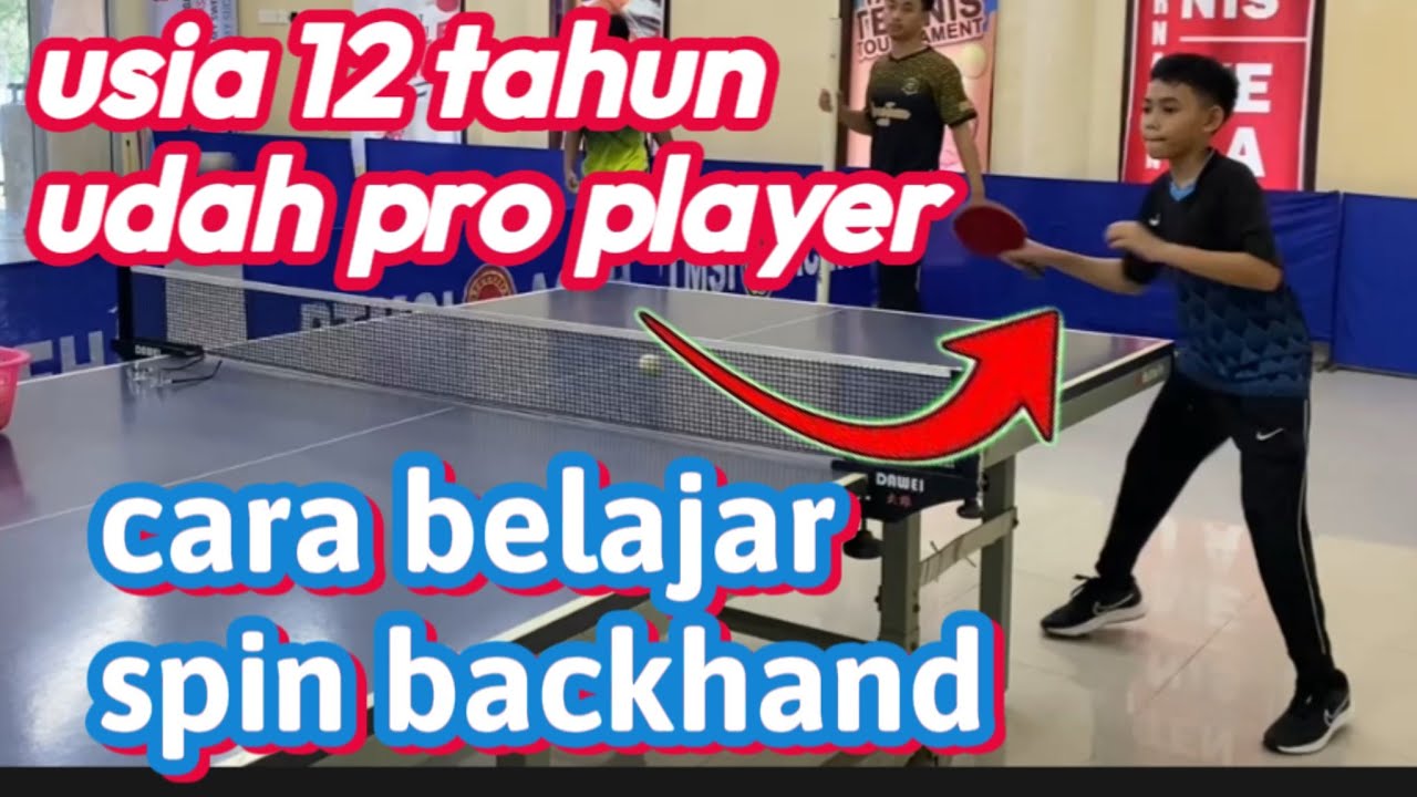 latihan tenis meja belajar pukulan backhand spin untuk pemula - YouTube