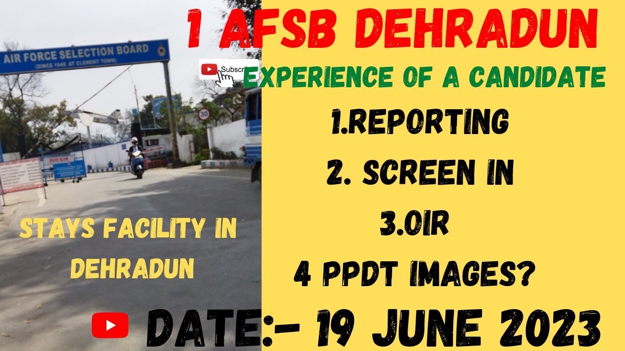 19 June 2023 1 Afsb Dehradun Review | Best review by a candidate #afsb# ...