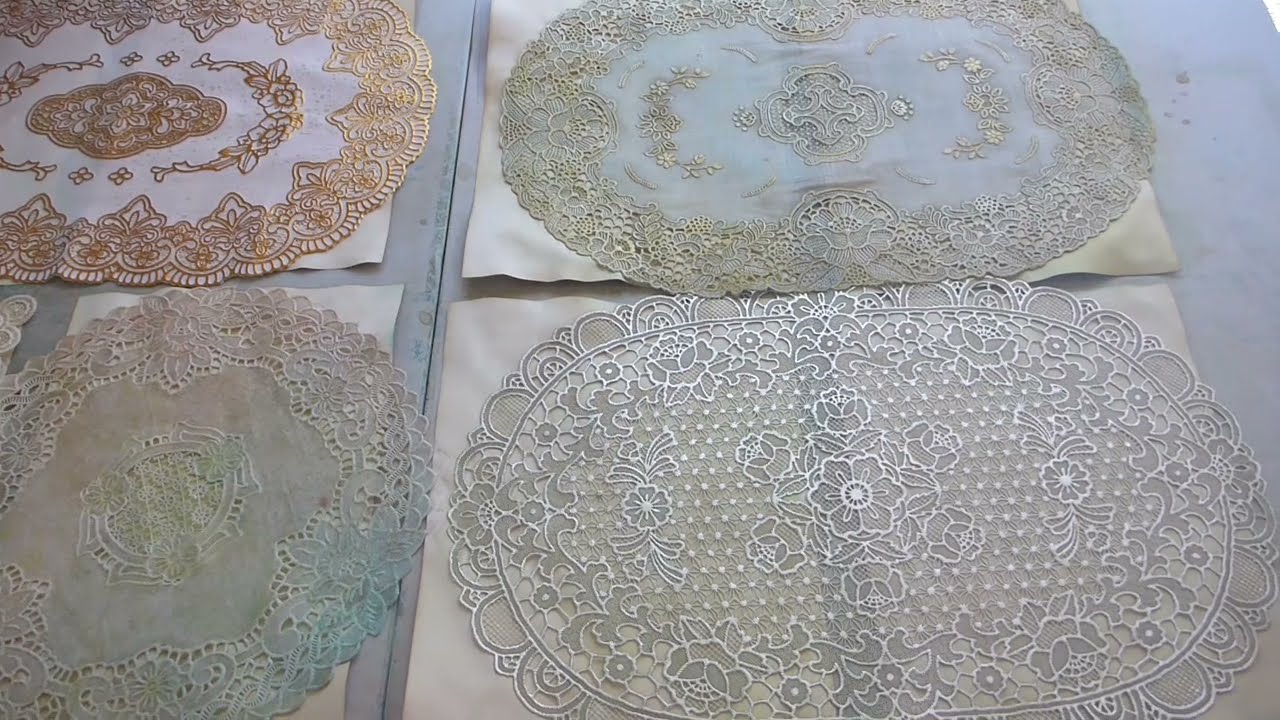 My set up and how I do my colored tea dyed doily papers, come join me ...