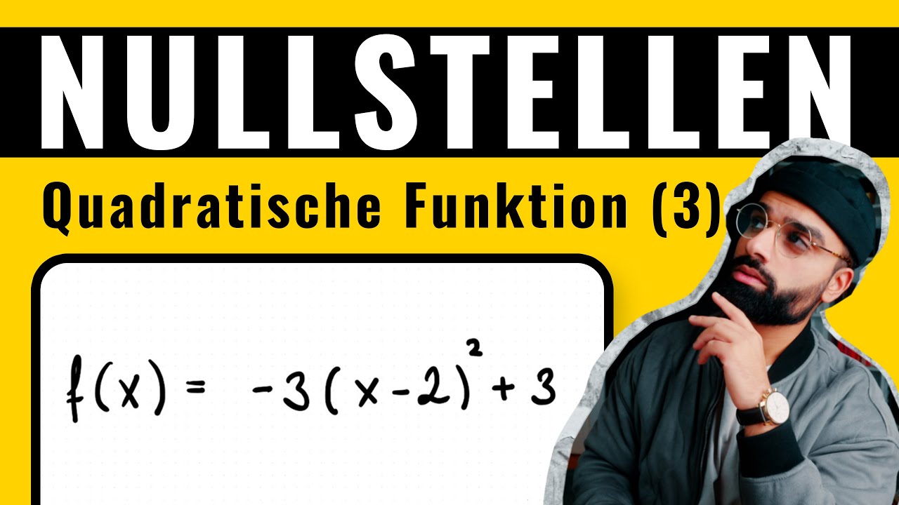 NULLSTELLEN berechnen - Quadratische Funktion (3) | Mathe einfach ...