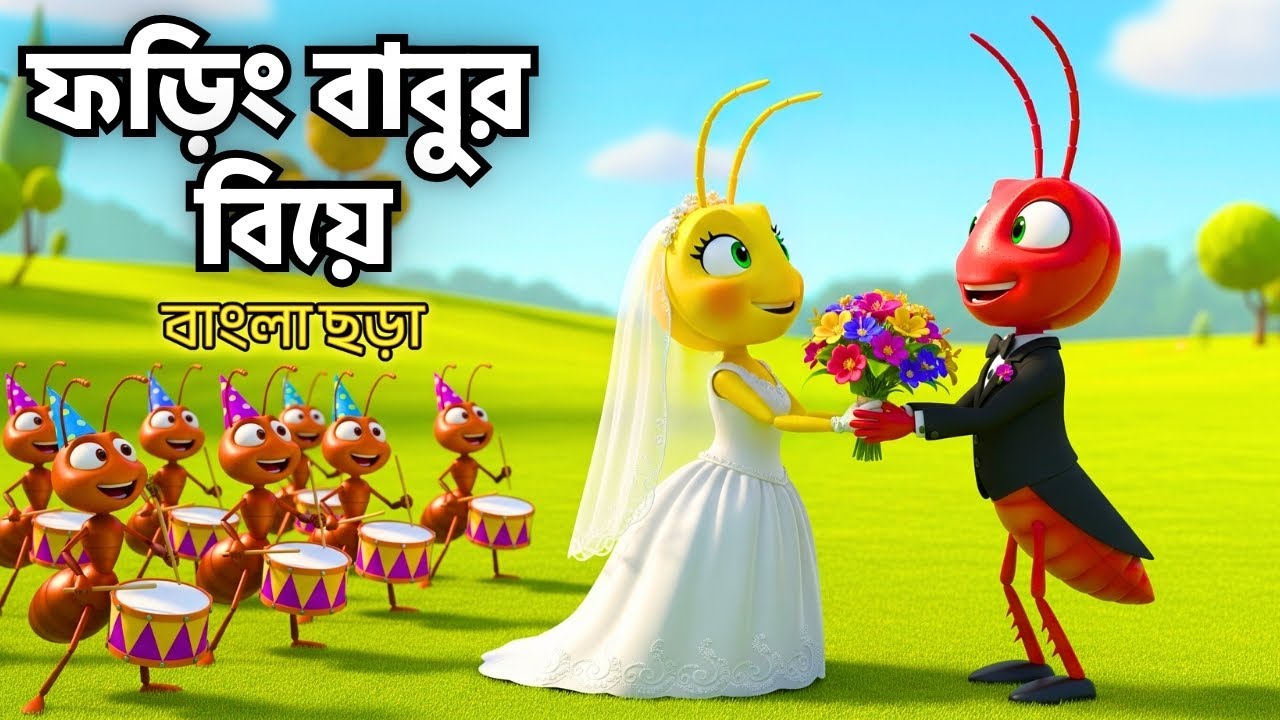 ফড়িং বাবুর বিয়ে | Phoring Babur Biye | Bangla Cartoon Rhyme ...