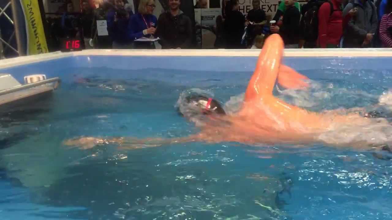 Oceans Seven Swimmer Adam Walker Demonstrating with Terry at the Tri ...