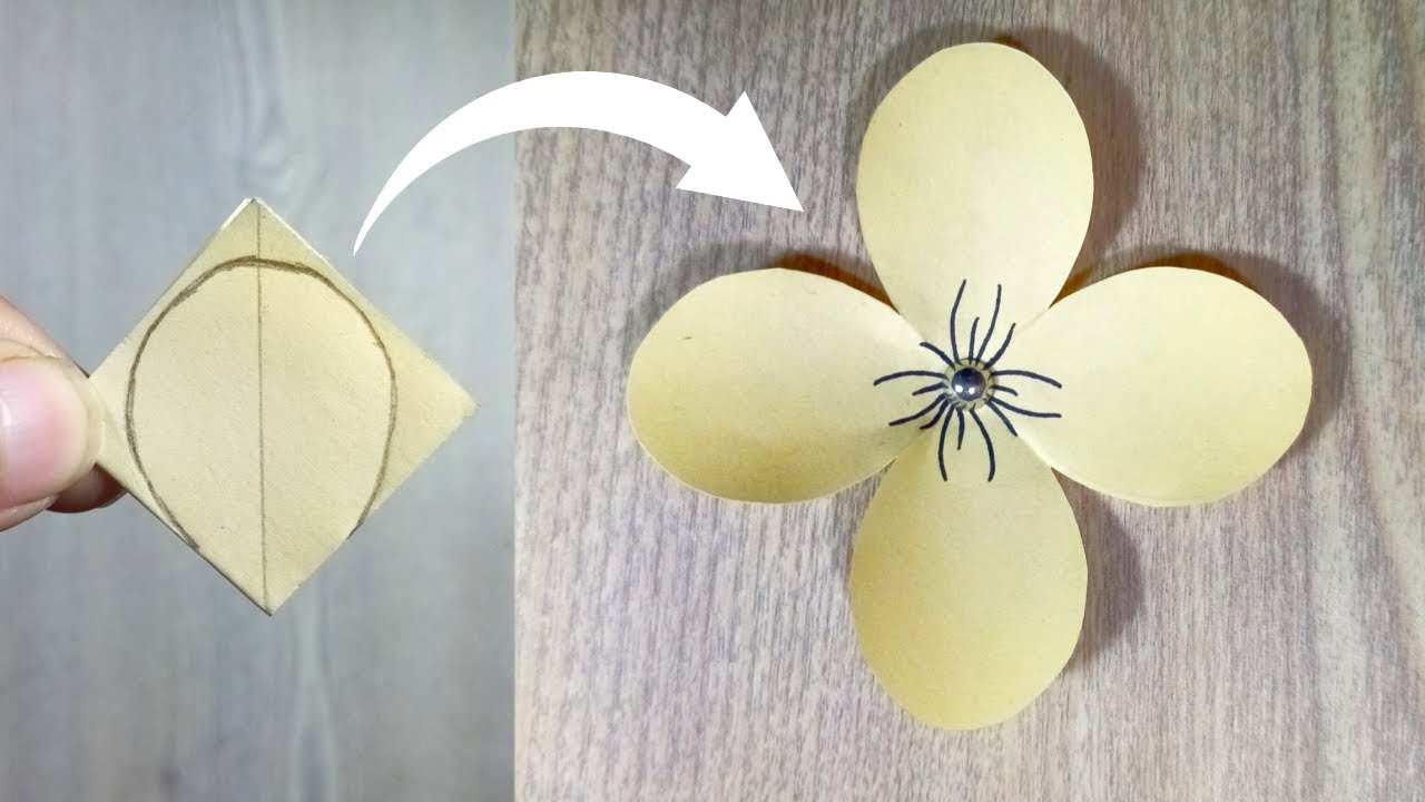 how to cut paper for flower | paper flower | craft line - YouTube