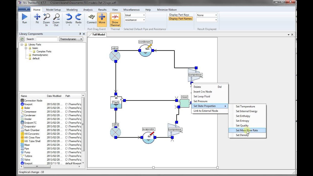 ThermoFlo Analysis of a Two-Stage Refrigeration System - YouTube