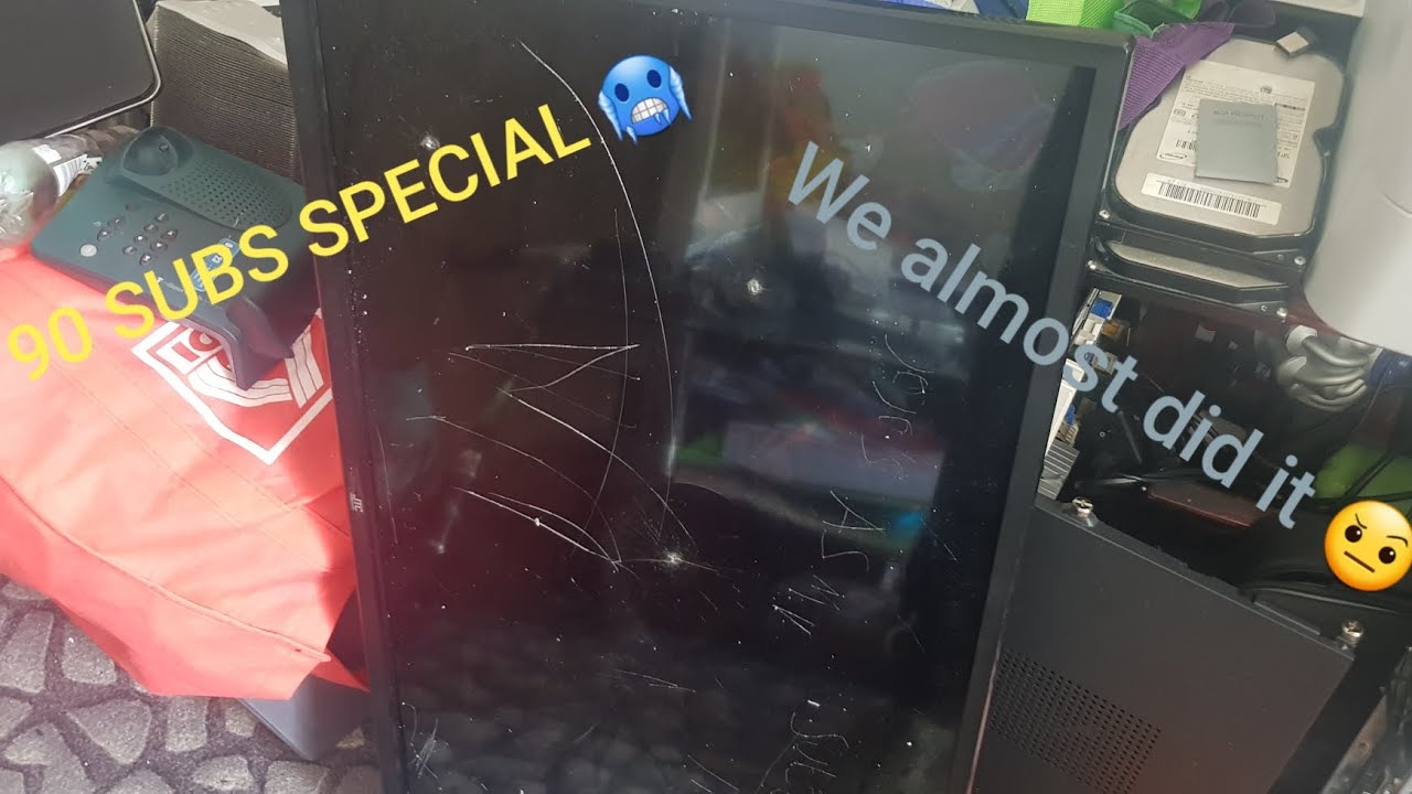 [90 SUBS SPECIAL] completely destroying the broken tv - YouTube