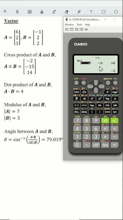 Solve vector using calculator (fx-570/991ES, fx-570VN) - YouTube