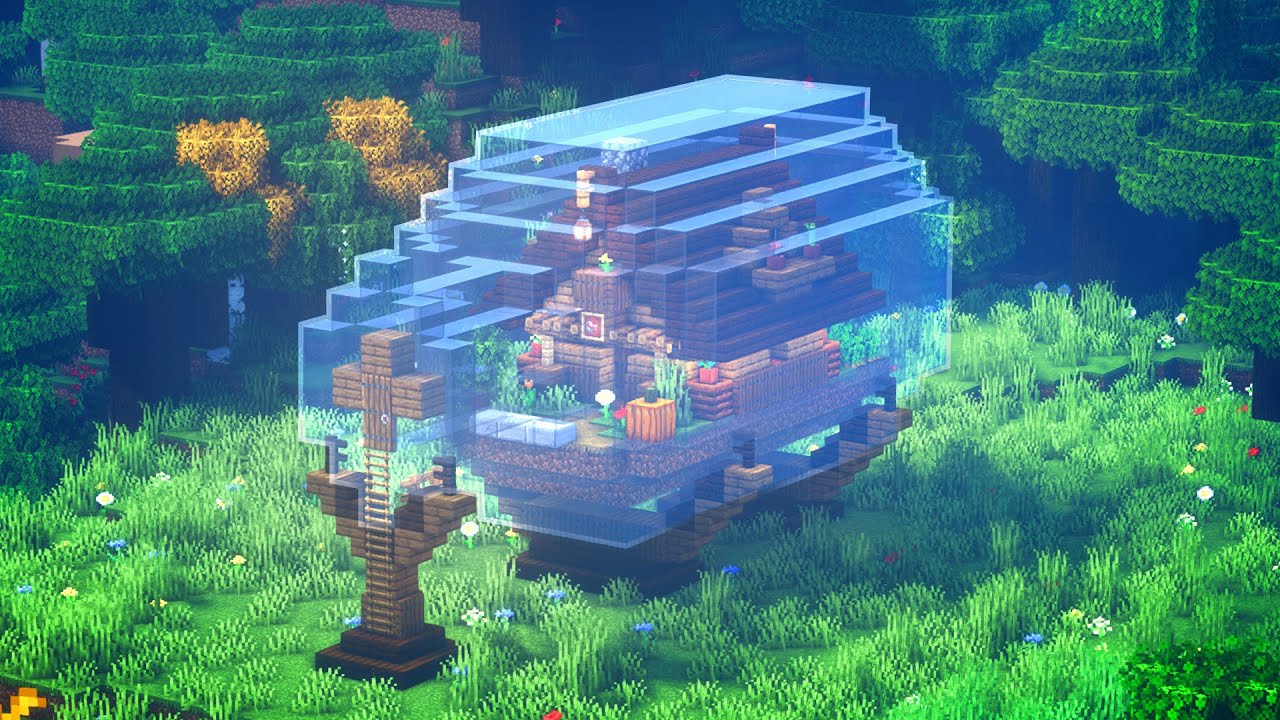 Minecraft | How To Build a House in a Bottle - YouTube