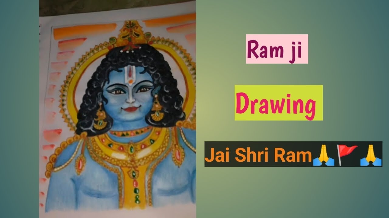 Ram ji Drawing/Step by step Ra ji Pencil colour Drawing/Jai shree Ram 🙏 ...