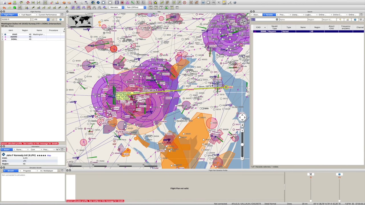 Little Navmap KIAD-KJFK - YouTube