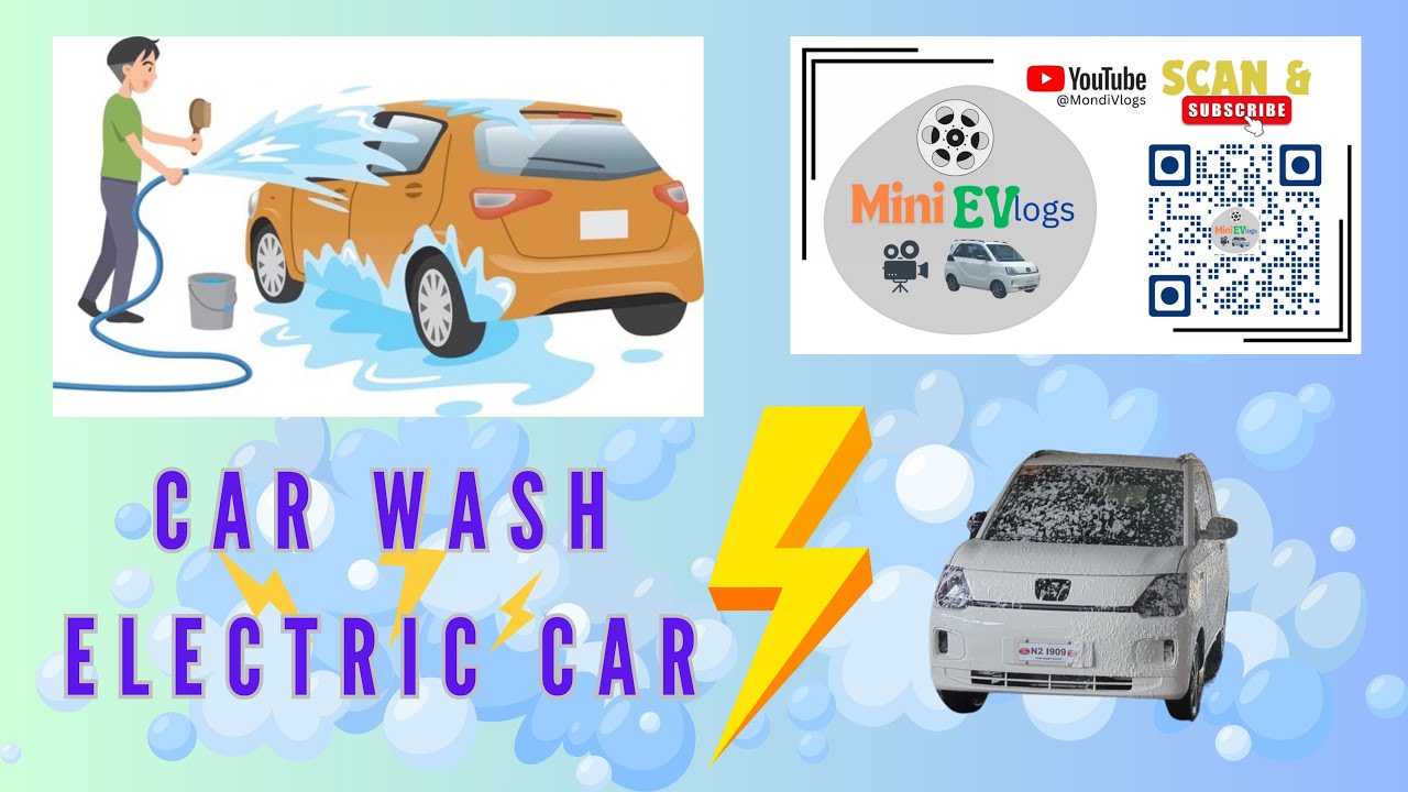 Mini EV First Car Wash⚡️💦 | 🍭DFSK Candy E-Car🚘 - YouTube