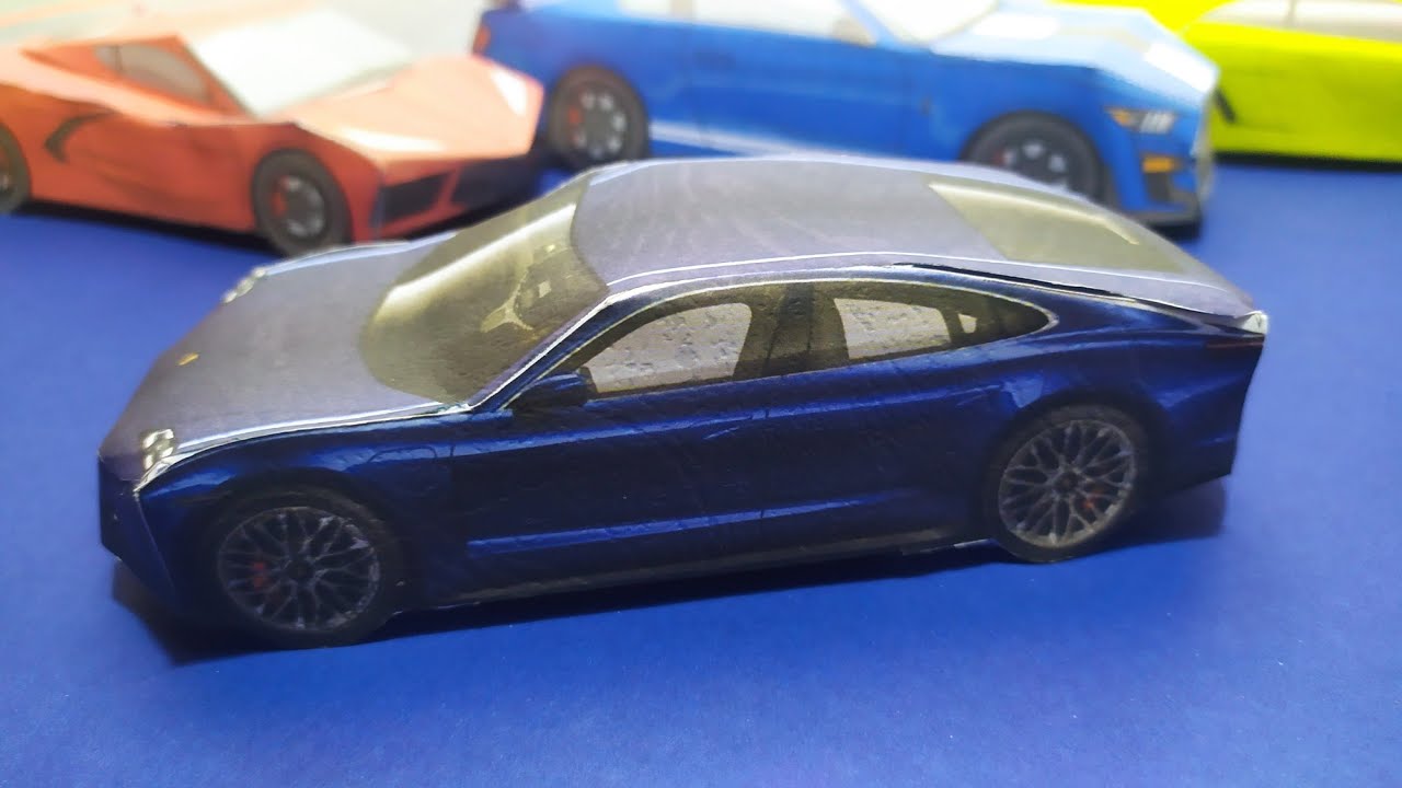 PORSCHE TAYCAN 4S - PAPERCRAFT - YouTube
