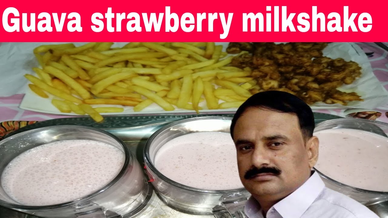 Guava strawberry milkshake recipe|Cooking with faisal lateef - YouTube