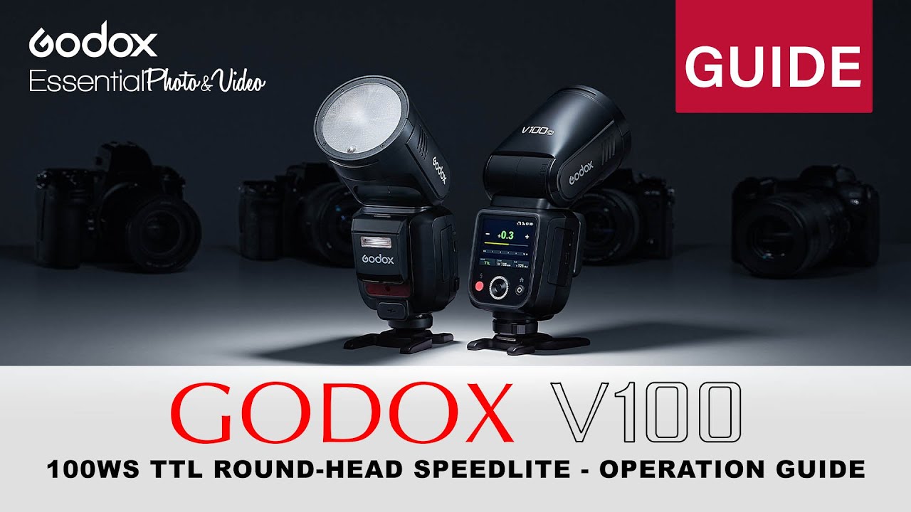 Godox V100 100Ws Round-Head TTL Speedlite - Operation Guide - YouTube
