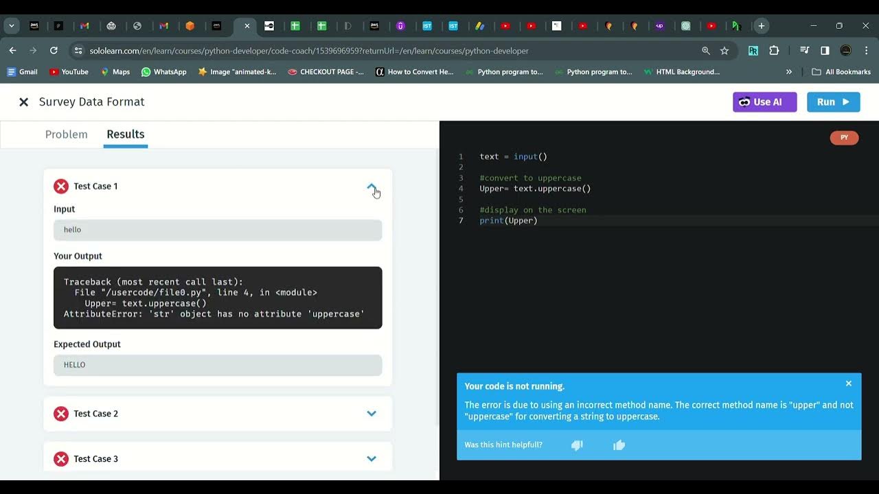 65 Survey Data Format | Python Developer | Sololearn - YouTube