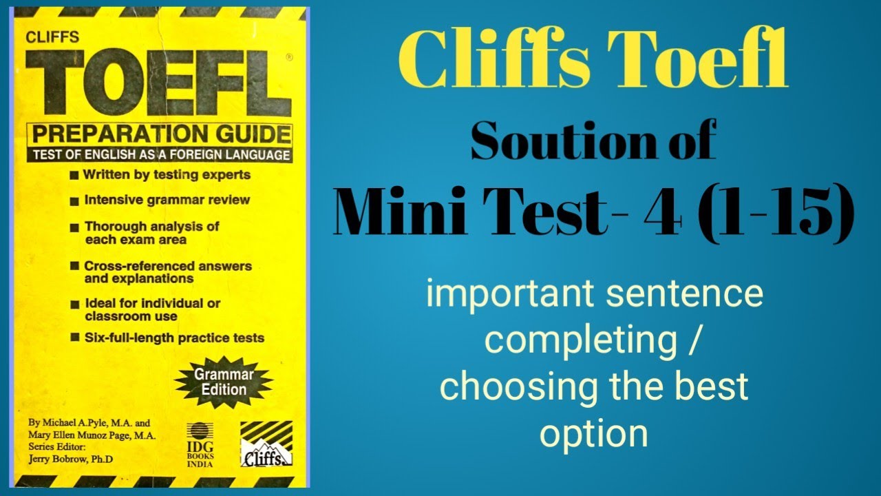 Cliffs Toefl || Solution of Mini Test 04 (01-15) with Bangla ...