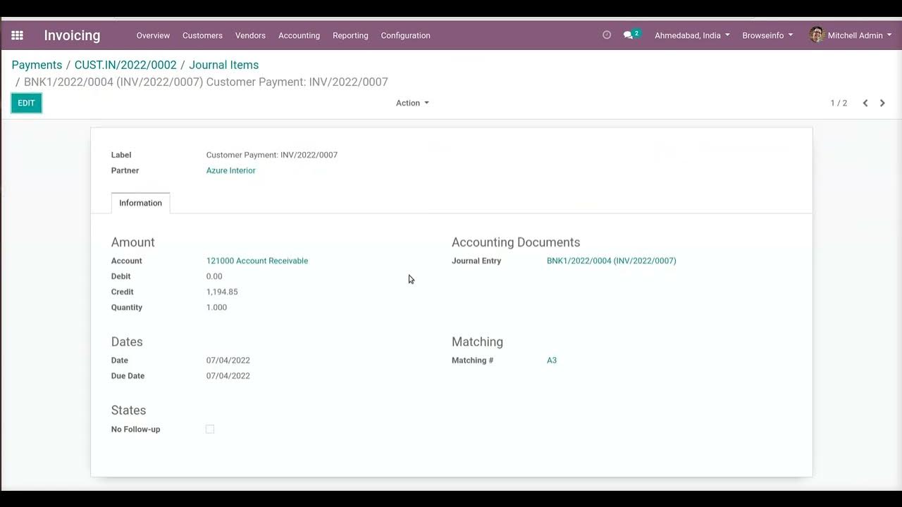 Invoice Multiple Branch Unit #management | Odoo App Feature #odooapp - YouTube
