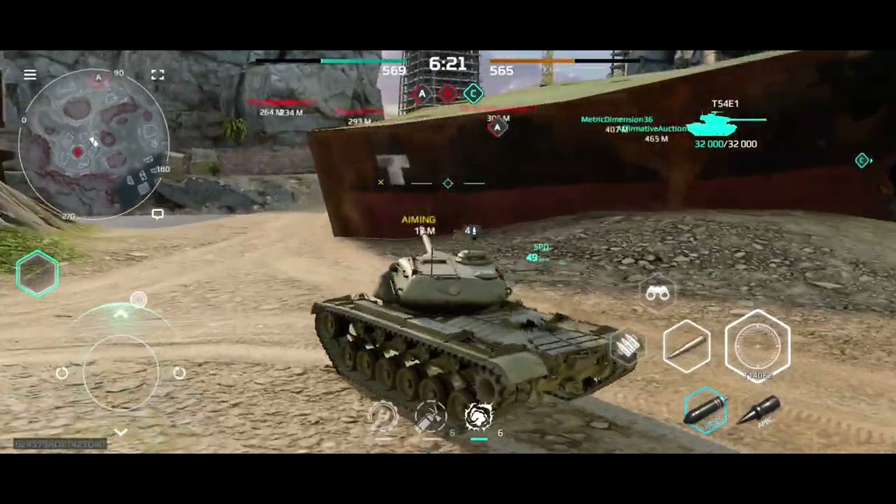 MWT TANK BATTLE , T54E1 TANK - YouTube