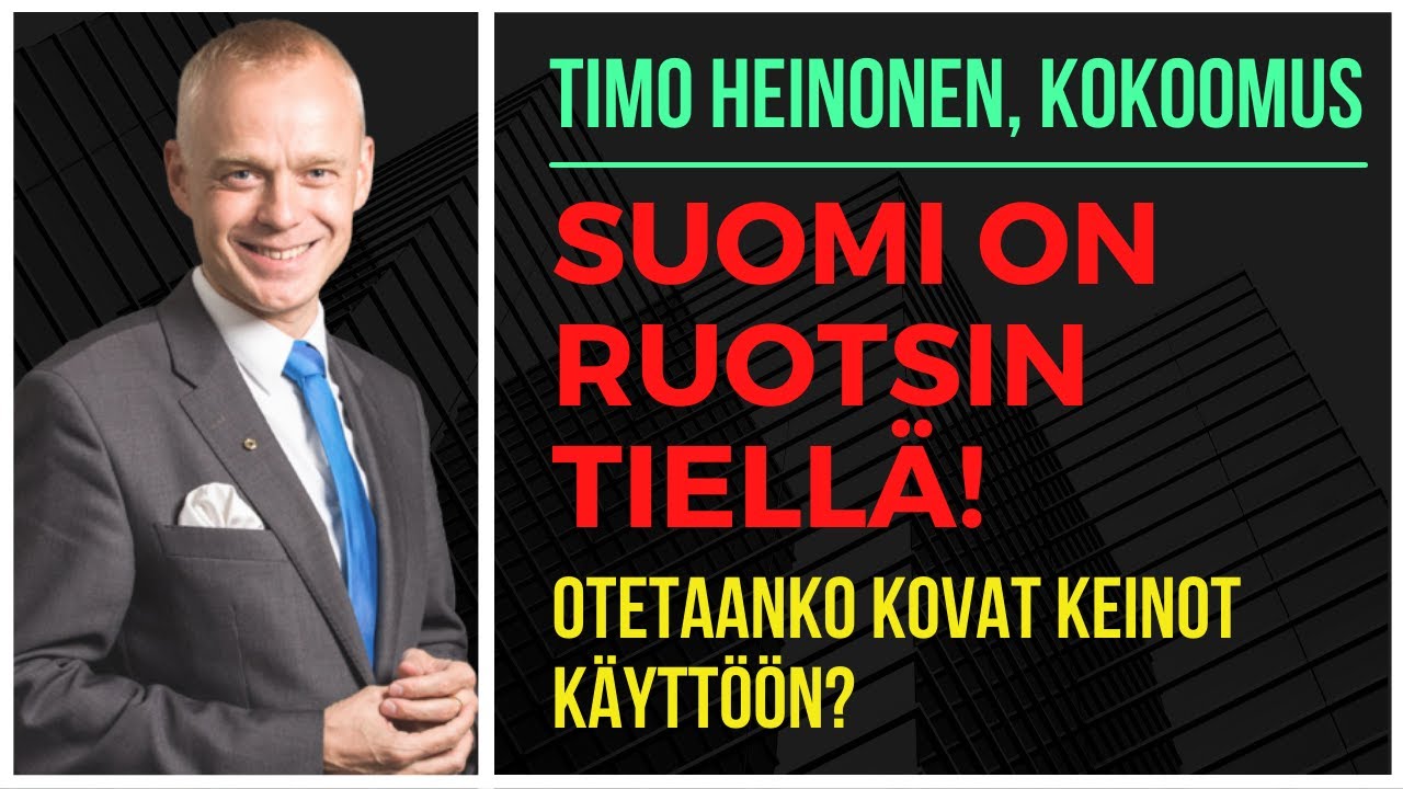Suomi on Ruotsin tiellä! Otetaanko kovat keinot käyttöön, kokoomuksen ...