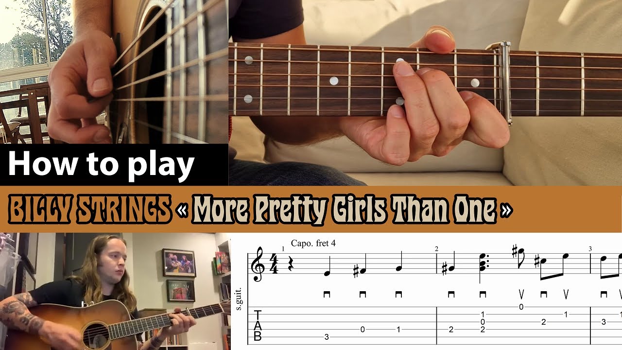 How to play "More Pretty Girls Than One" (intro & verse) of Billy Strings - Guitar Lesson with ...