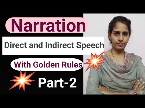 Narration in English Grammer | Direct and Indirect Speech | Narration ...