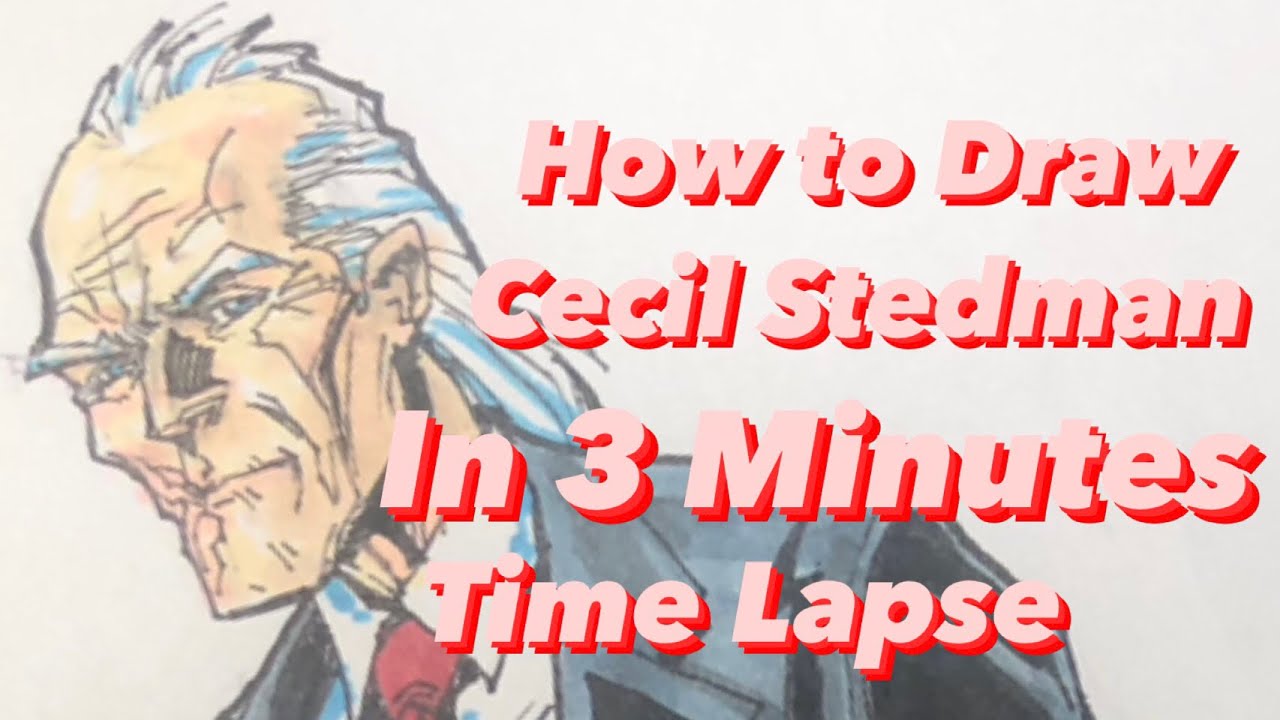 How to Draw Cecil Stedman From Invincible In 3 Minutes Time Lapse - YouTube