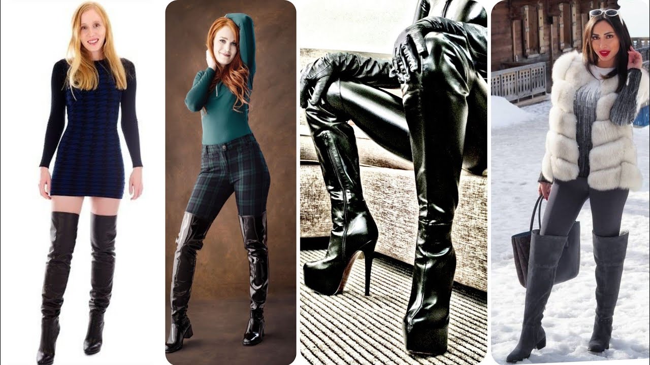 gorgeous and beautiful leather long boots#leather thigh high boots and ...