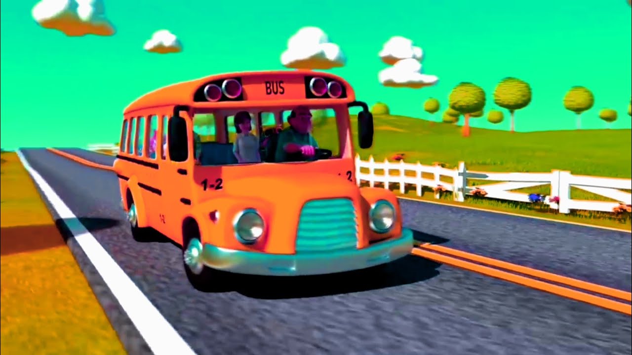 Wheels on the bus go round and round | Design Effect Yuiop qwer 8 - YouTube