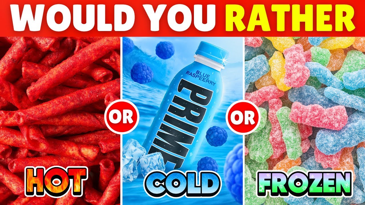 Would You Rather - Hot 🔥 Cold ️ or Frozen 🧊 Food Edition - YouTube